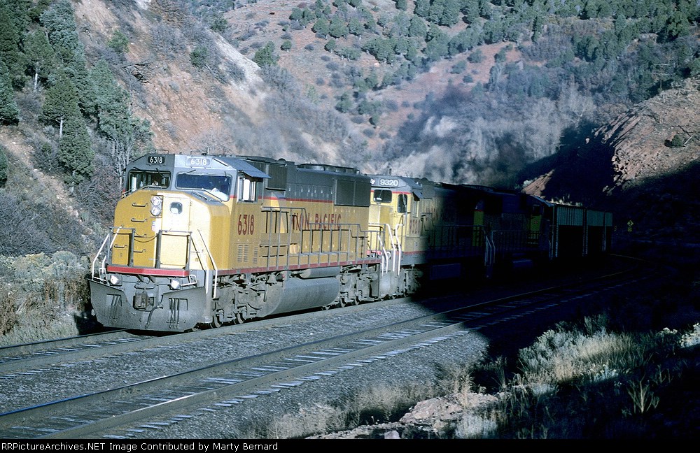 UP 6318 and 9320 in Tennessee Pass